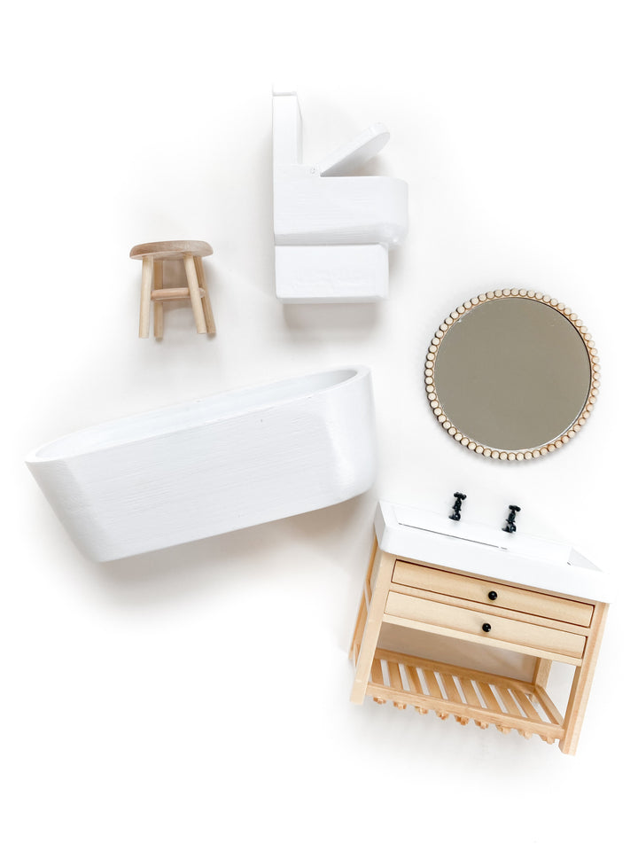 Dollhouse Bathroom Furniture & Accessories - 1:12 Scale Macy Mae – Macy ...