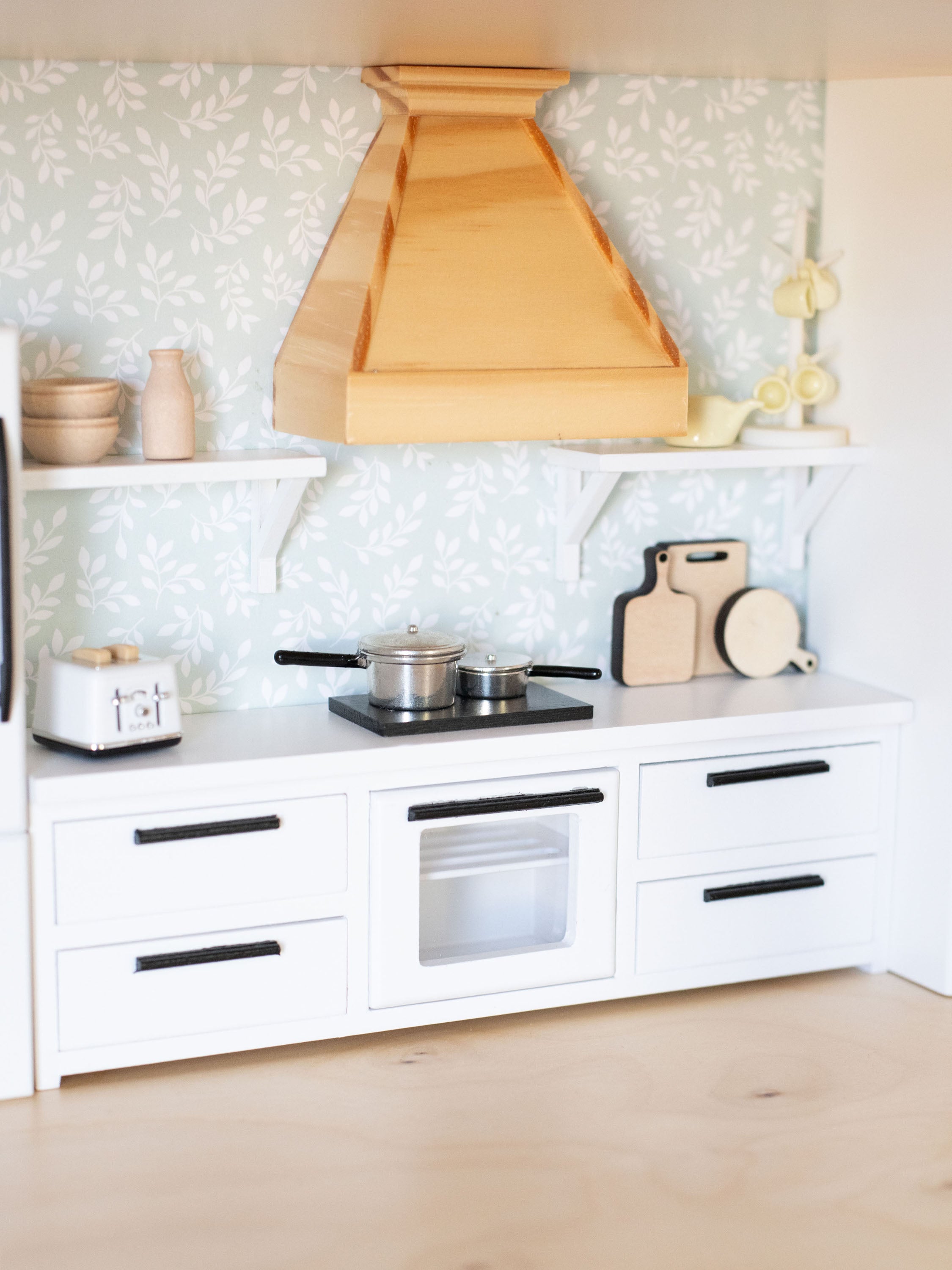 Dollhouse Modern Kitchen Base Cabinet Cooktop Oven | 1:12 Scale – Macy ...
